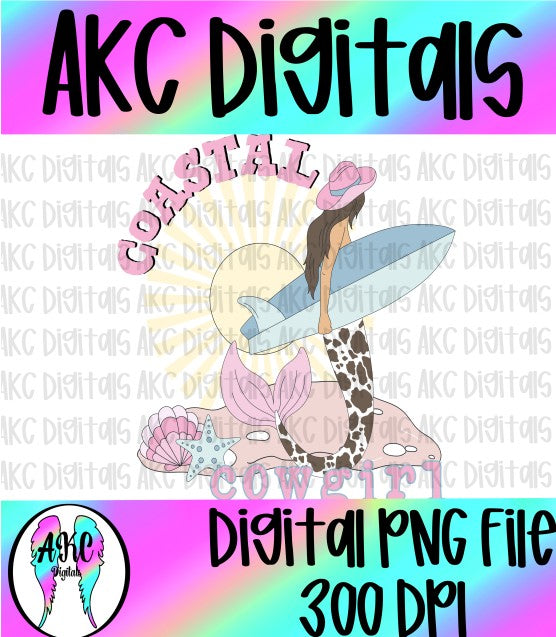 DFD Coastal Cowgirl PNG – AKC Embroidery and Digital Designs