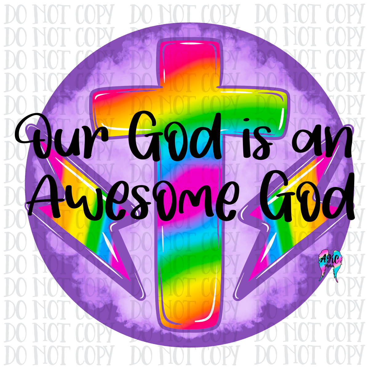 Awesome God PNG – AKC Embroidery and Digital Designs