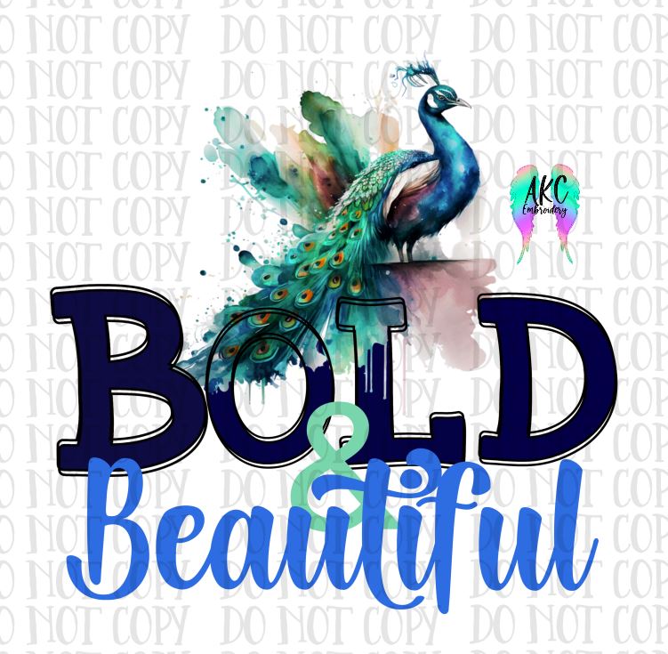 Bold and beautiful PNG – AKC Embroidery and Digital Designs