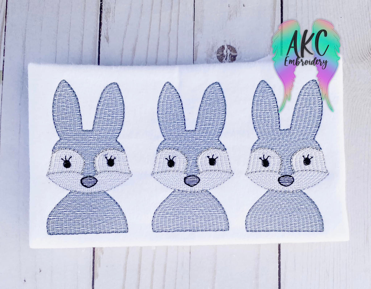 Bunny trio 2023 – AKC Embroidery and Digital Designs