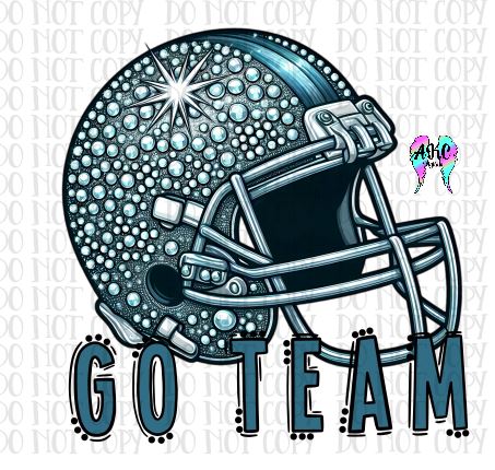 Go team blue PNG – AKC Embroidery and Digital Designs