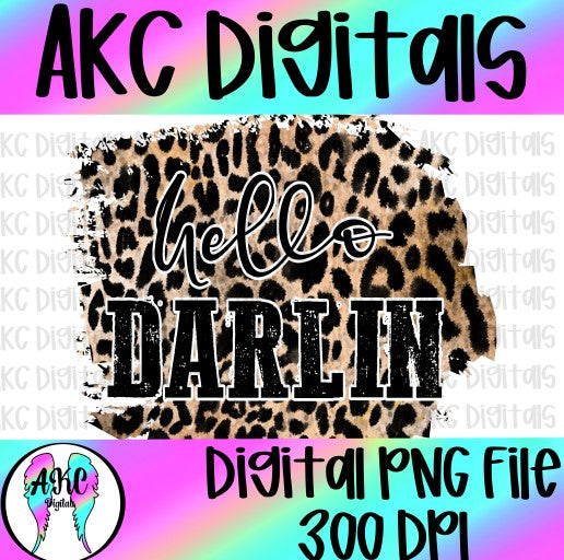 Hello darlin PNG – AKC Embroidery and Digital Designs
