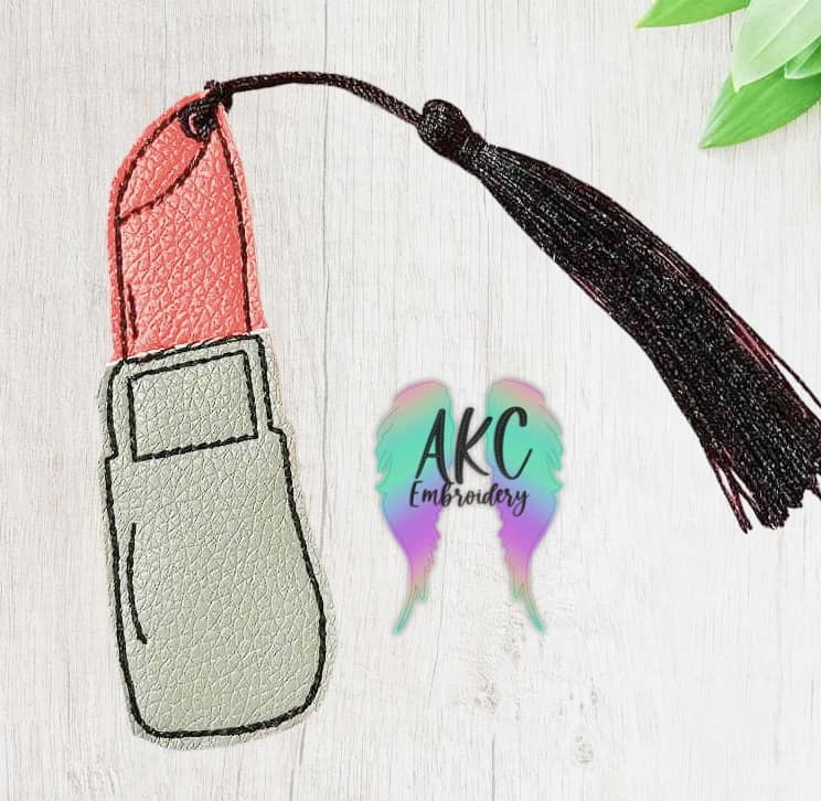 ITH lipstick key chain 2023 – AKC Embroidery and Digital Designs