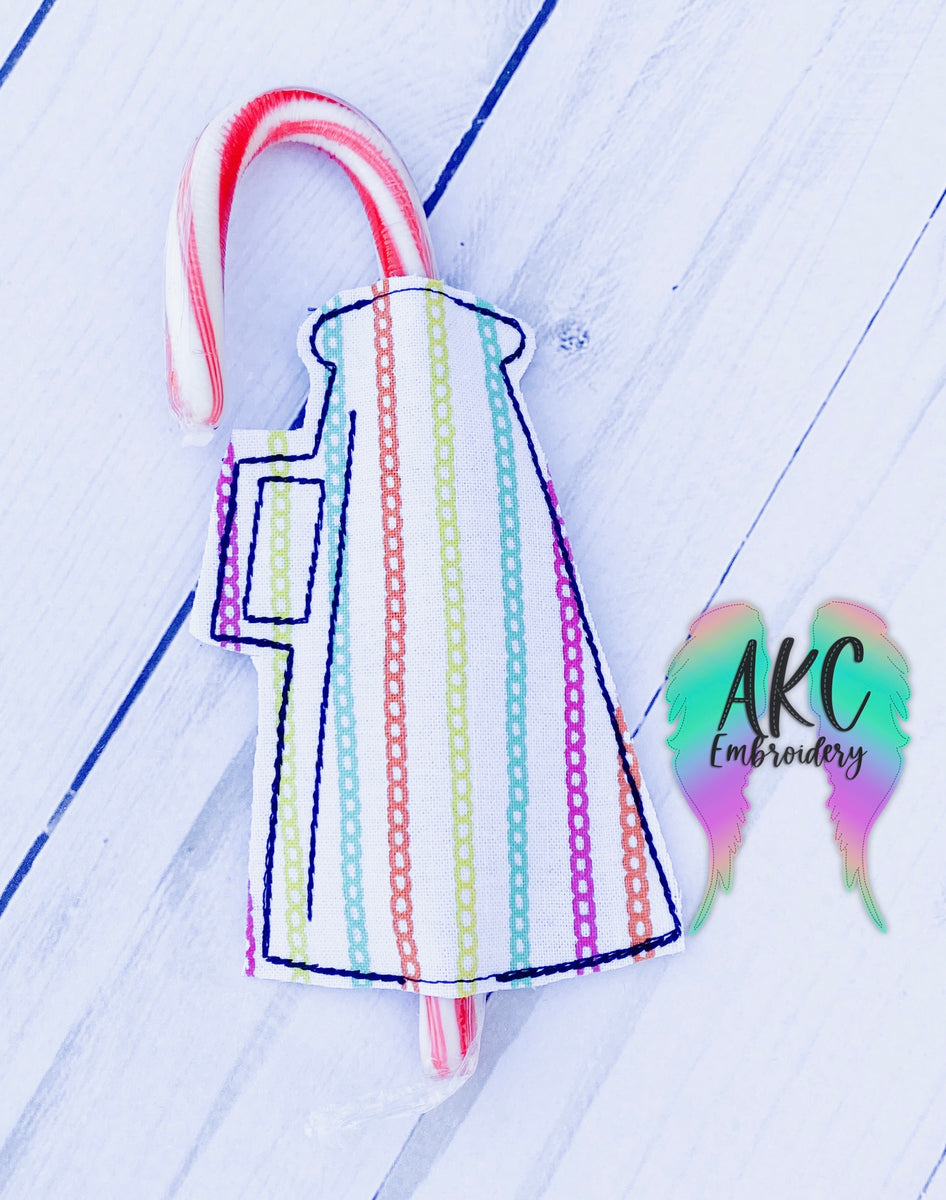 ITH megaphone candy cane holder 2022 – AKC Embroidery and Digital Designs