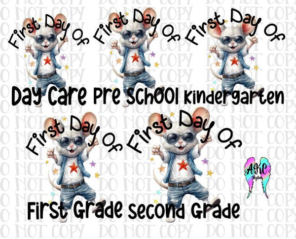 Mouse school bundle PNG – AKC Embroidery and Digital Designs