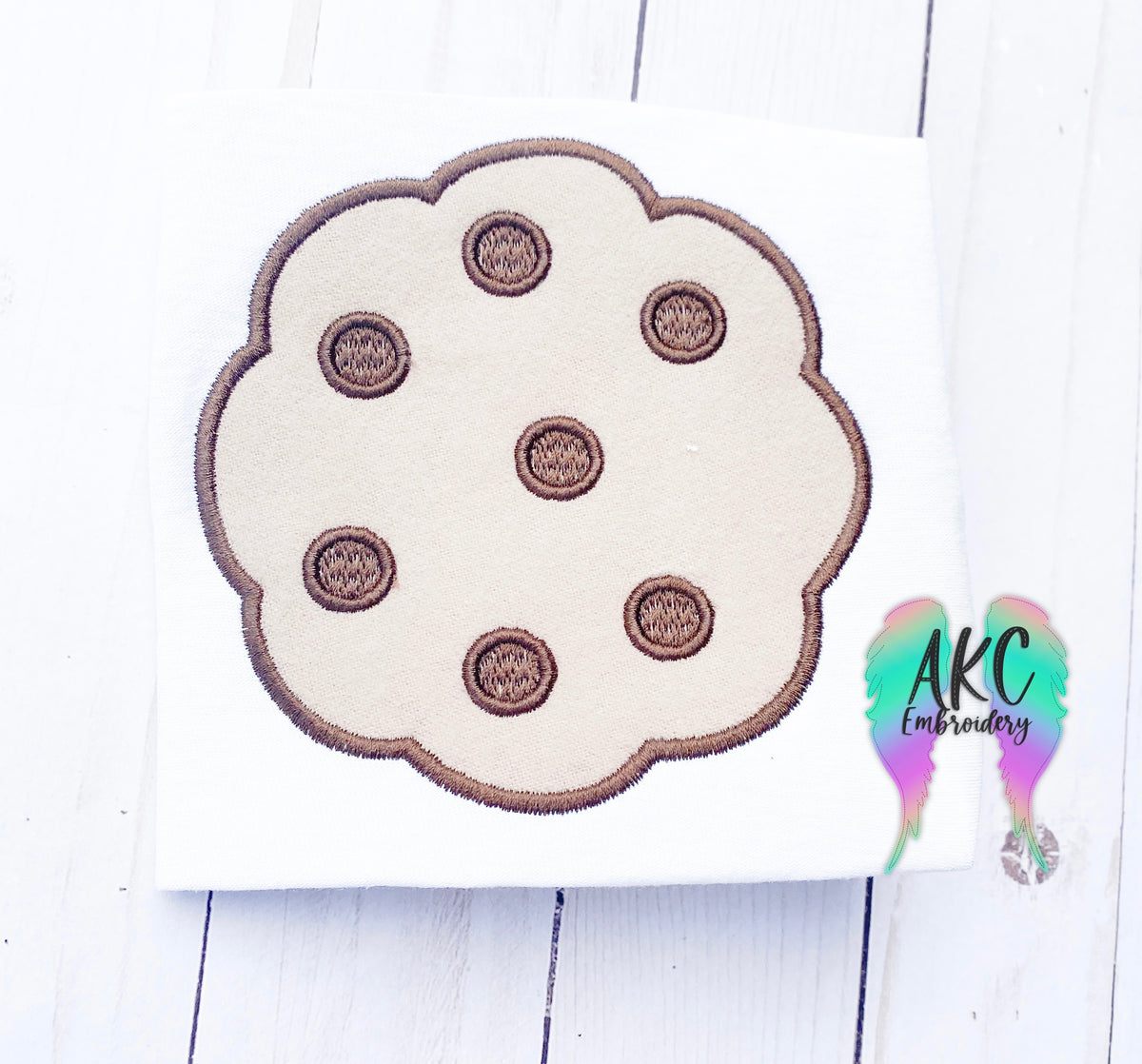 Satin chocolate chip cookie 2022 – AKC Embroidery and Digital Designs