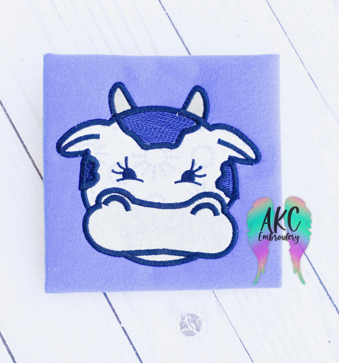 Satin cow head 2022 – AKC Embroidery and Digital Designs