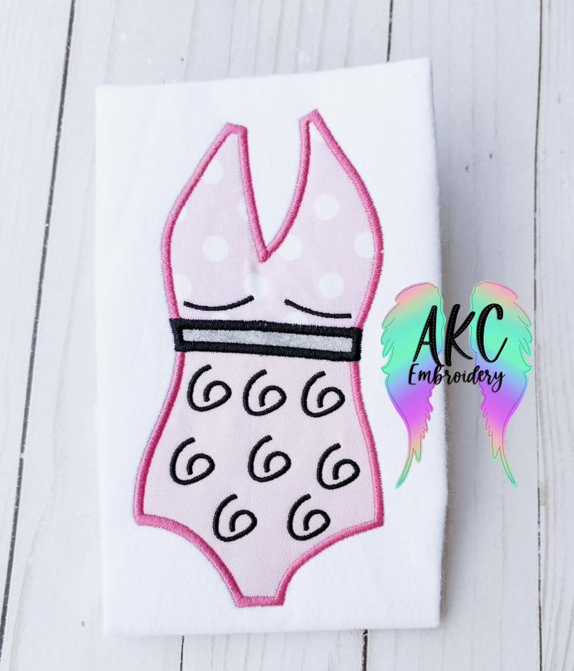 Satin swirly bathing suit 2025 – AKC Embroidery and Digital Designs