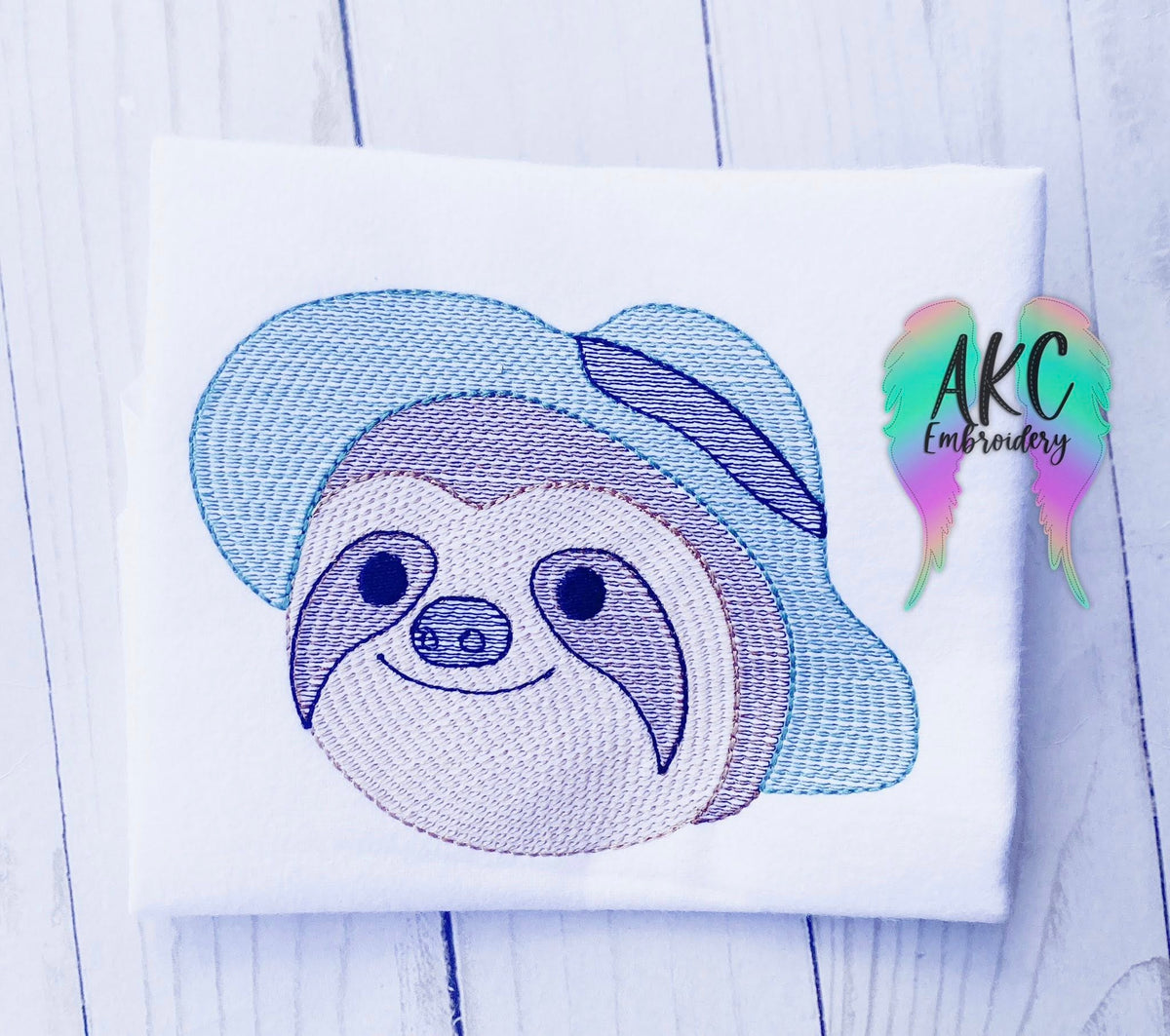 Sketch garden sloth 2025 – AKC Embroidery and Digital Designs