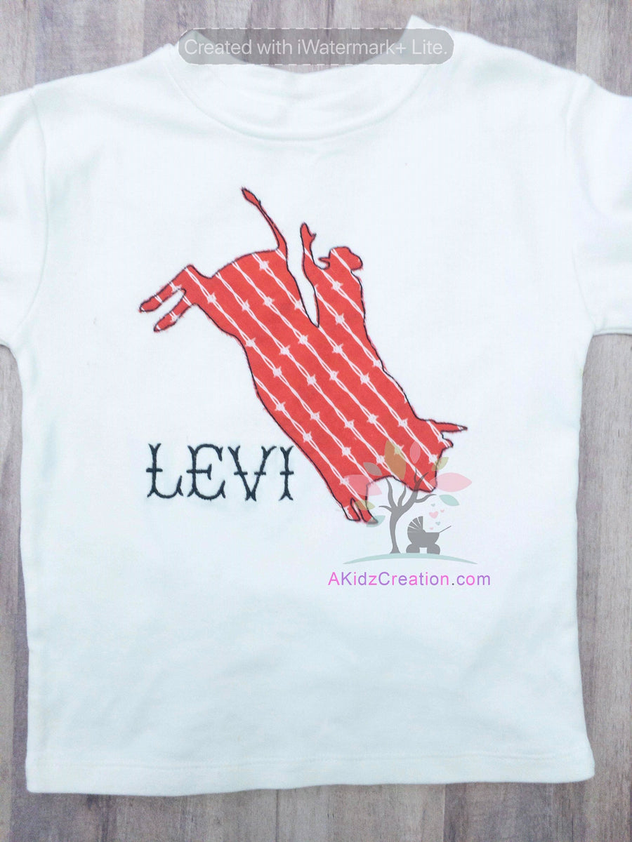 Bull rider boy applique 2019 – AKC Embroidery and Digital Designs