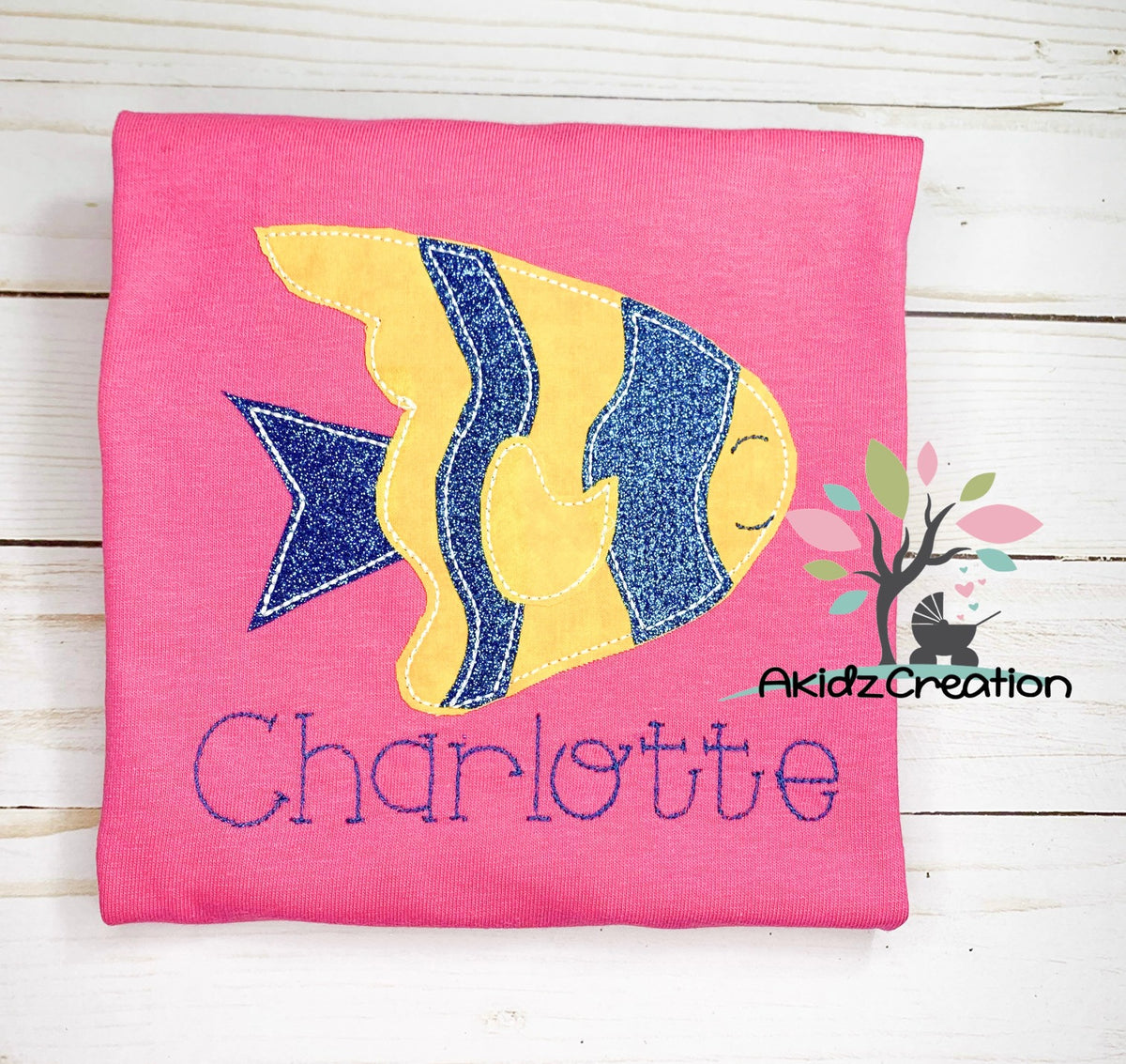 Angel fish applique 2021 – AKC Embroidery and Digital Designs