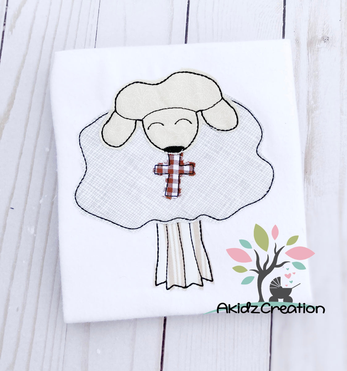 Christian lamb applique 2021 – AKC Embroidery and Digital Designs