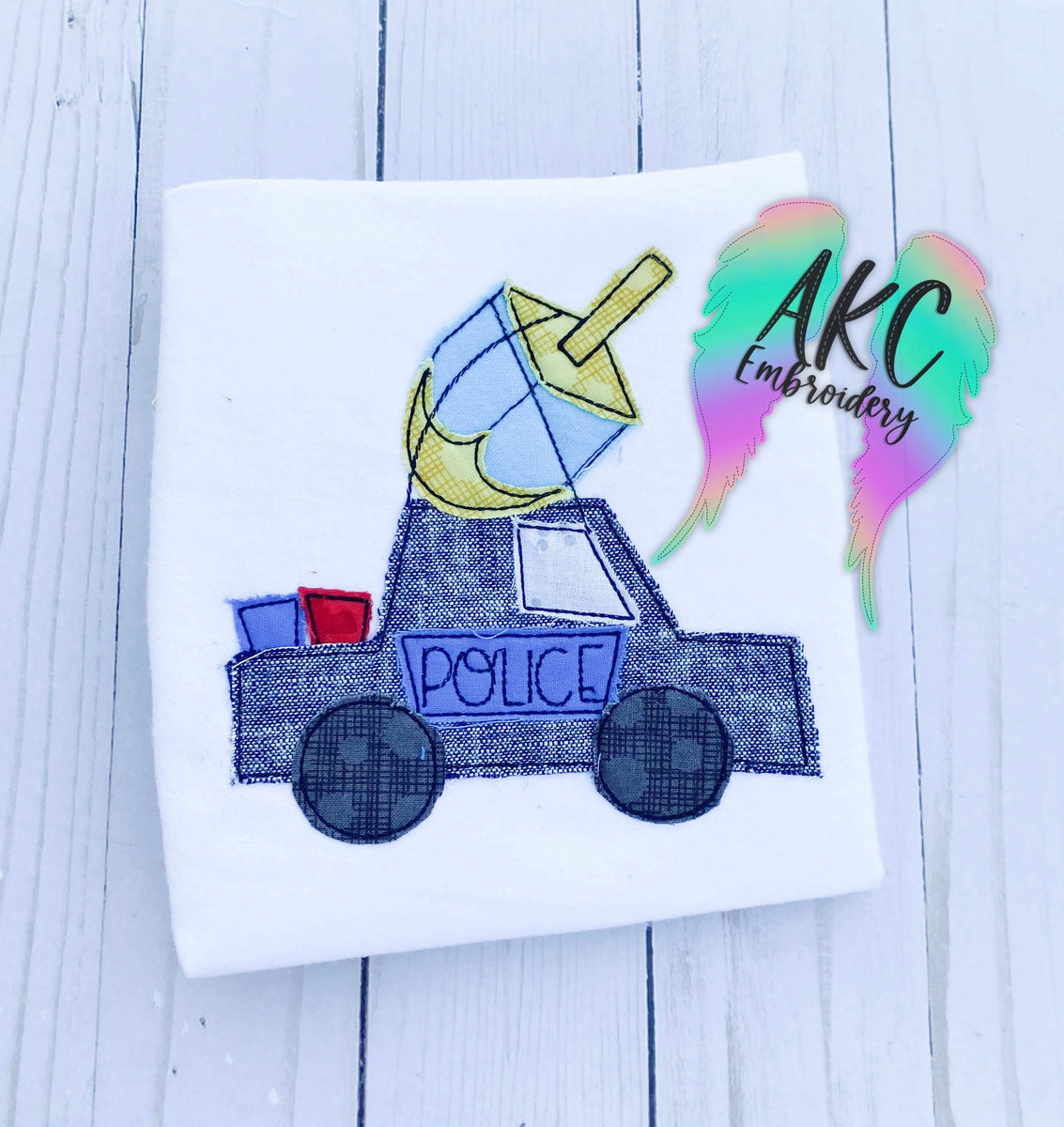 Dreidel police car 2022 – AKC Embroidery and Digital Designs