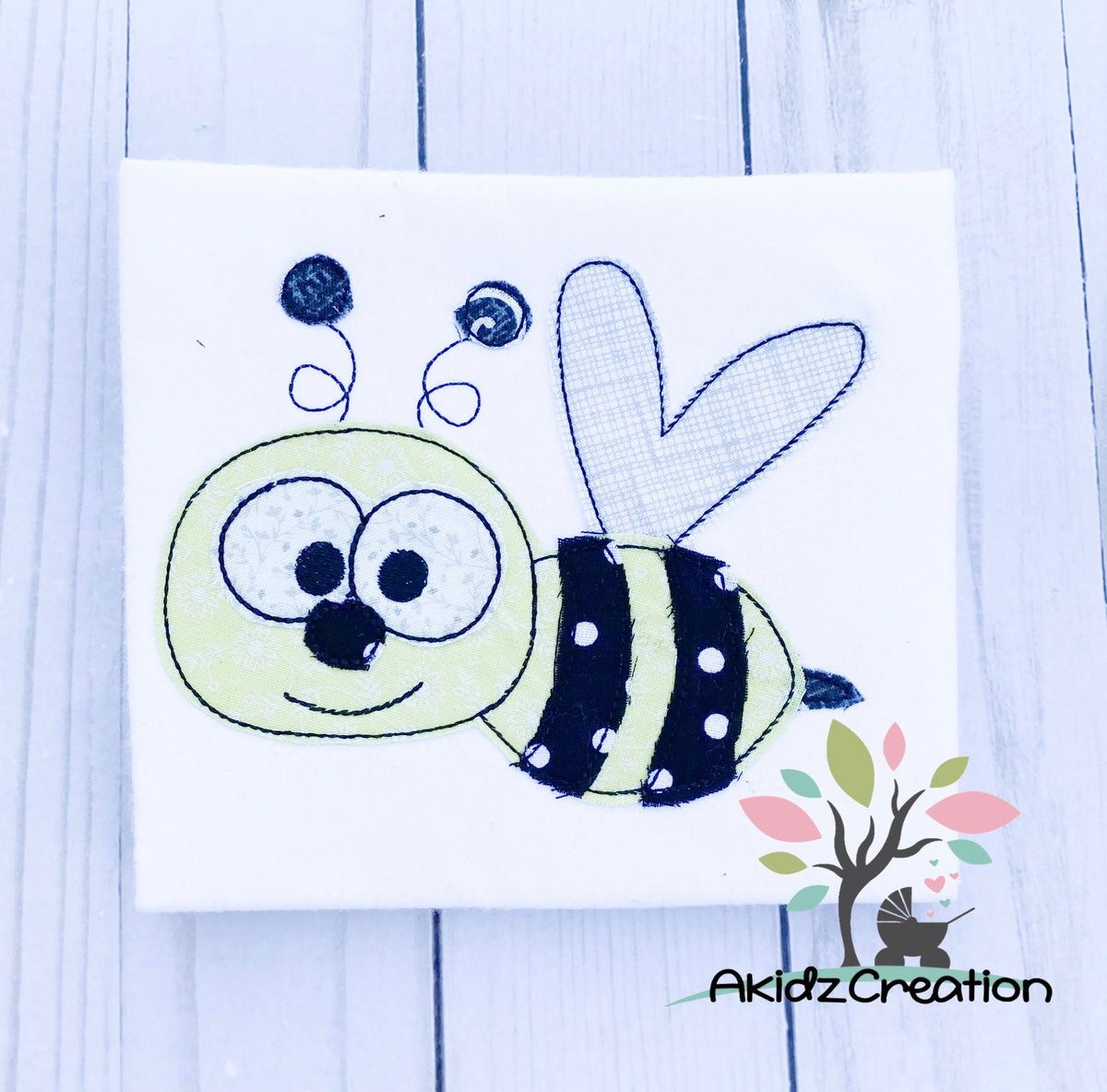 Googly eyed bumble bee 2021 – AKC Embroidery and Digital Designs