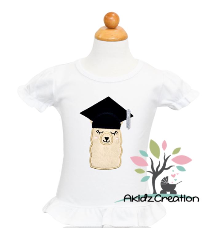 Graduation Llama – AKC Embroidery and Digital Designs