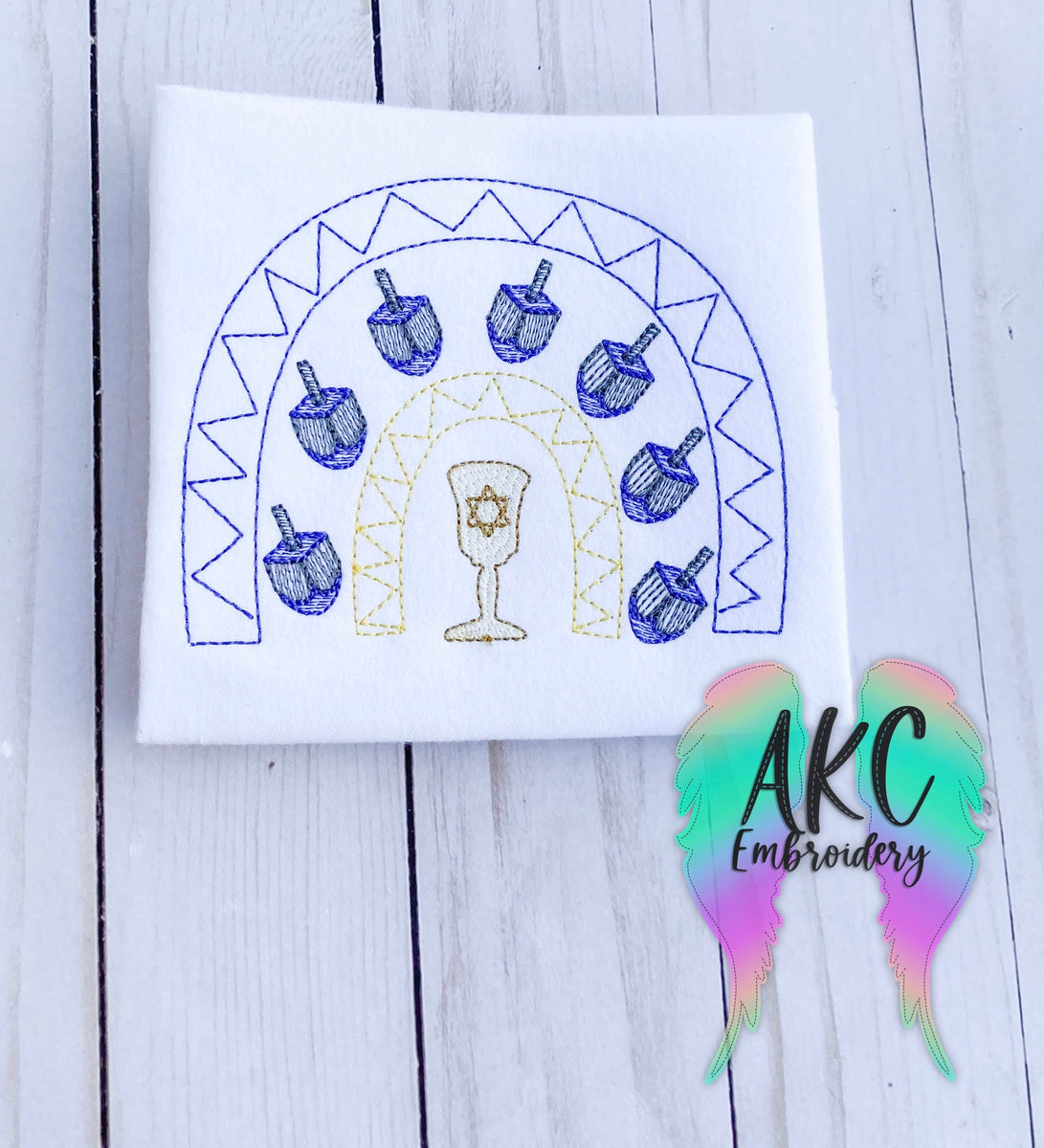 Hanukkah rainbow 2021 – AKC Embroidery and Digital Designs
