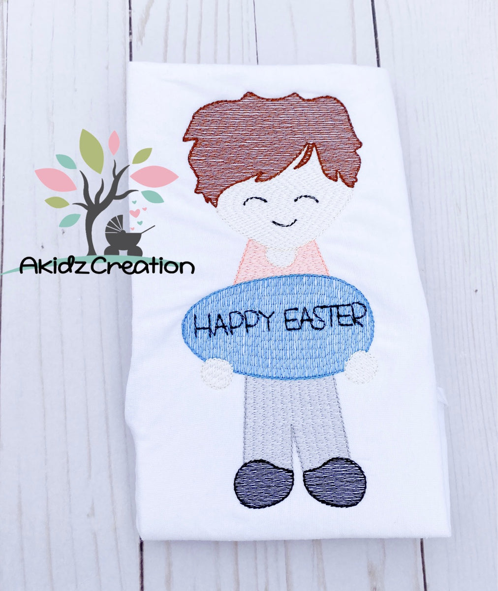 Happy Easter Boy 2018 – AKC Embroidery and Digital Designs