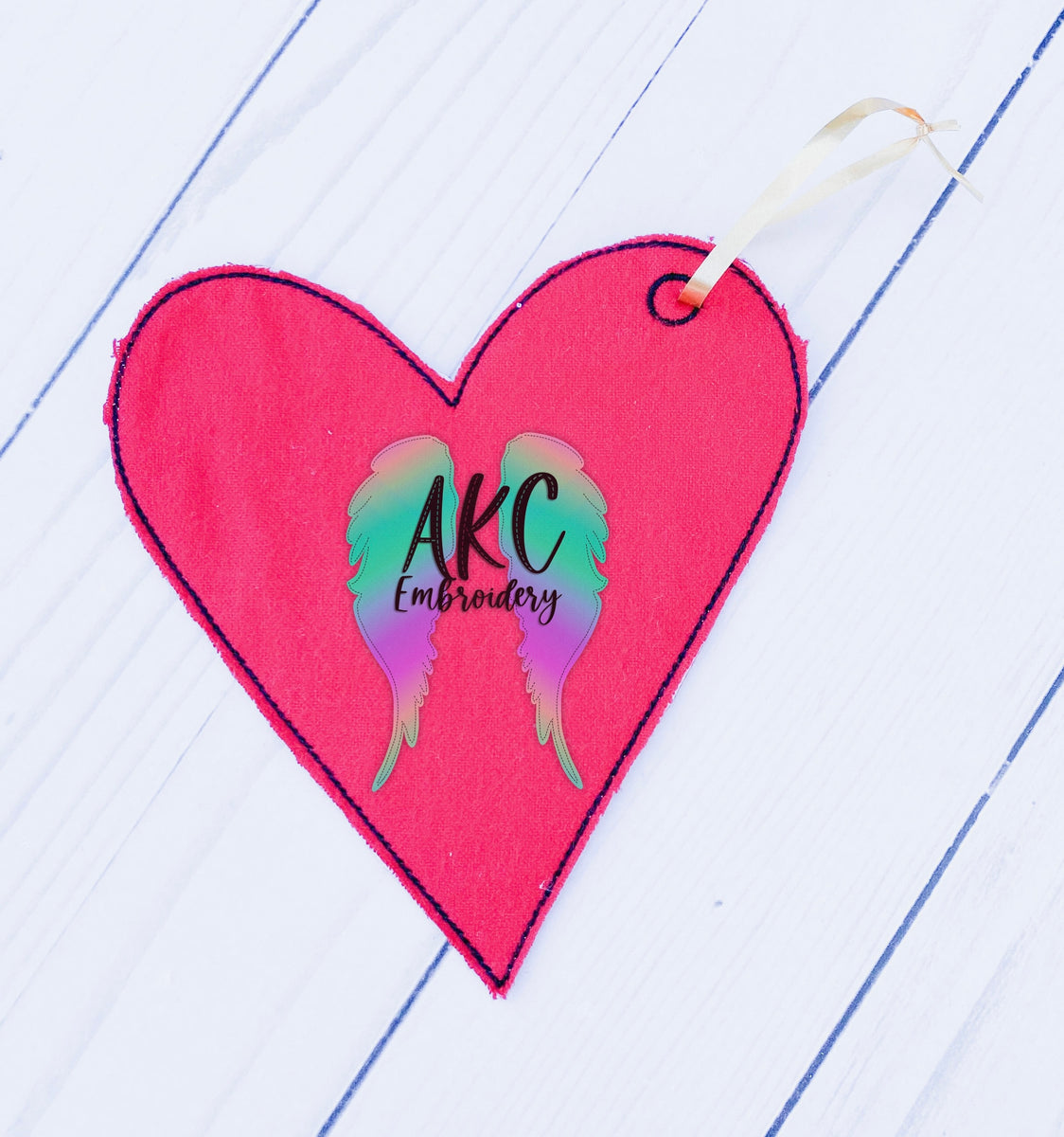 ITH heart bookmark 2022 – AKC Embroidery and Sublimation