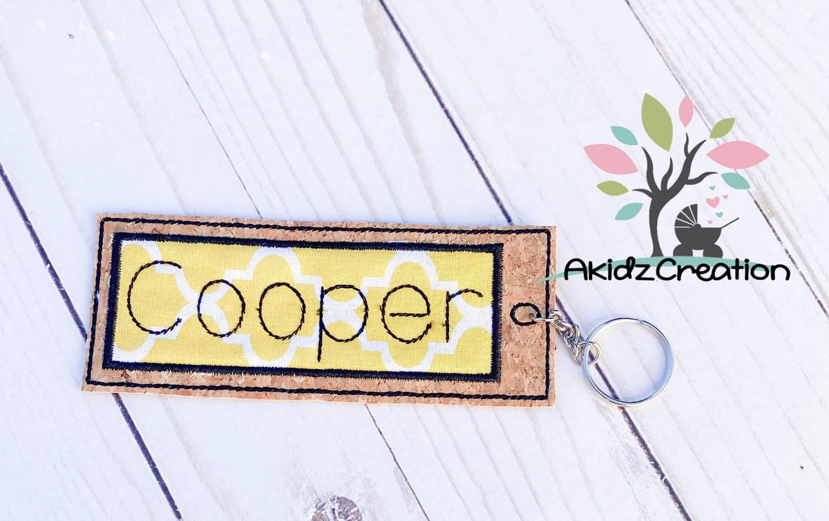 ITH name plate key chain 2021 – AKC Embroidery and Digital Designs