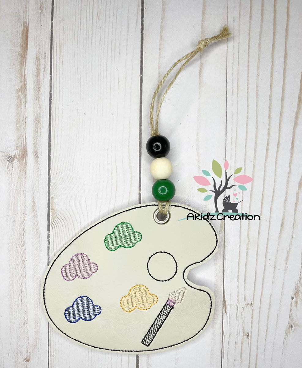 ITH paint pallet ornament 2021 – AKC Embroidery and Digital Designs
