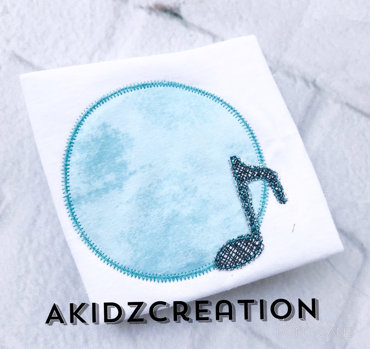 Music Monogram – AKC Embroidery and Digital Designs