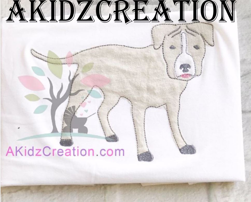 Pitbull applique 2019 – AKC Embroidery and Digital Designs