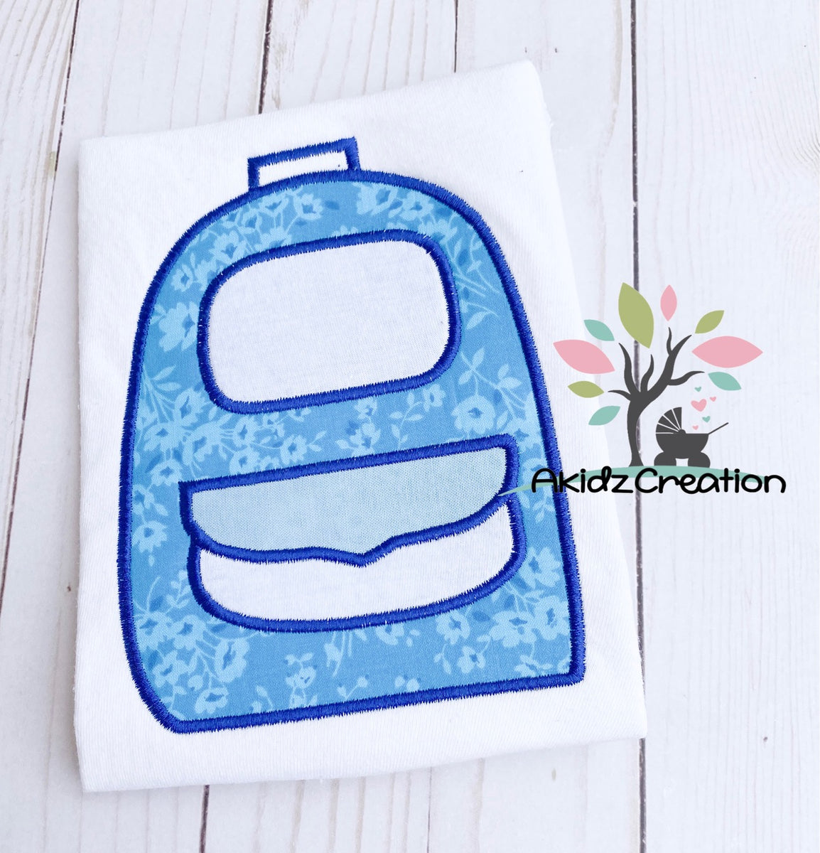 Satin applique backpack 2021 – AKC Embroidery and Digital Designs