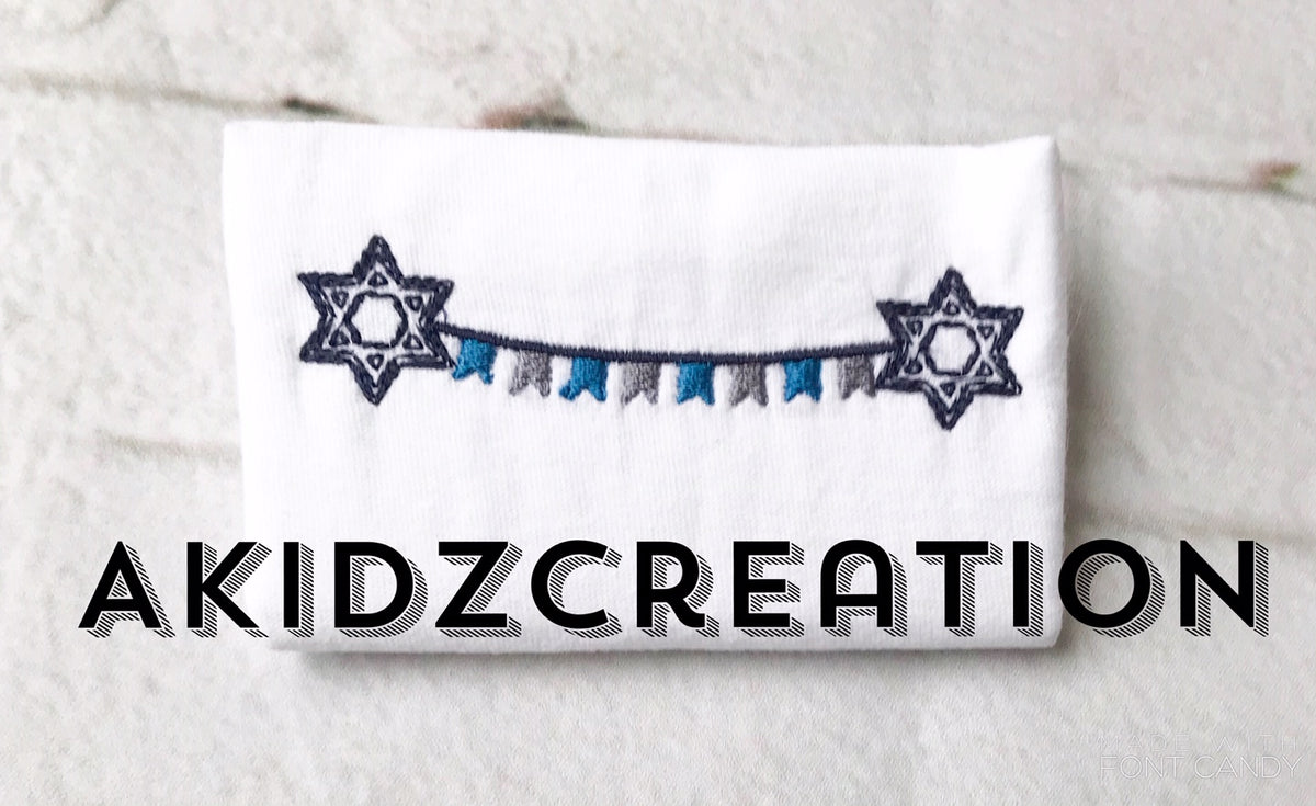 Star of David Bunting 2019 – AKC Embroidery and Digital Designs
