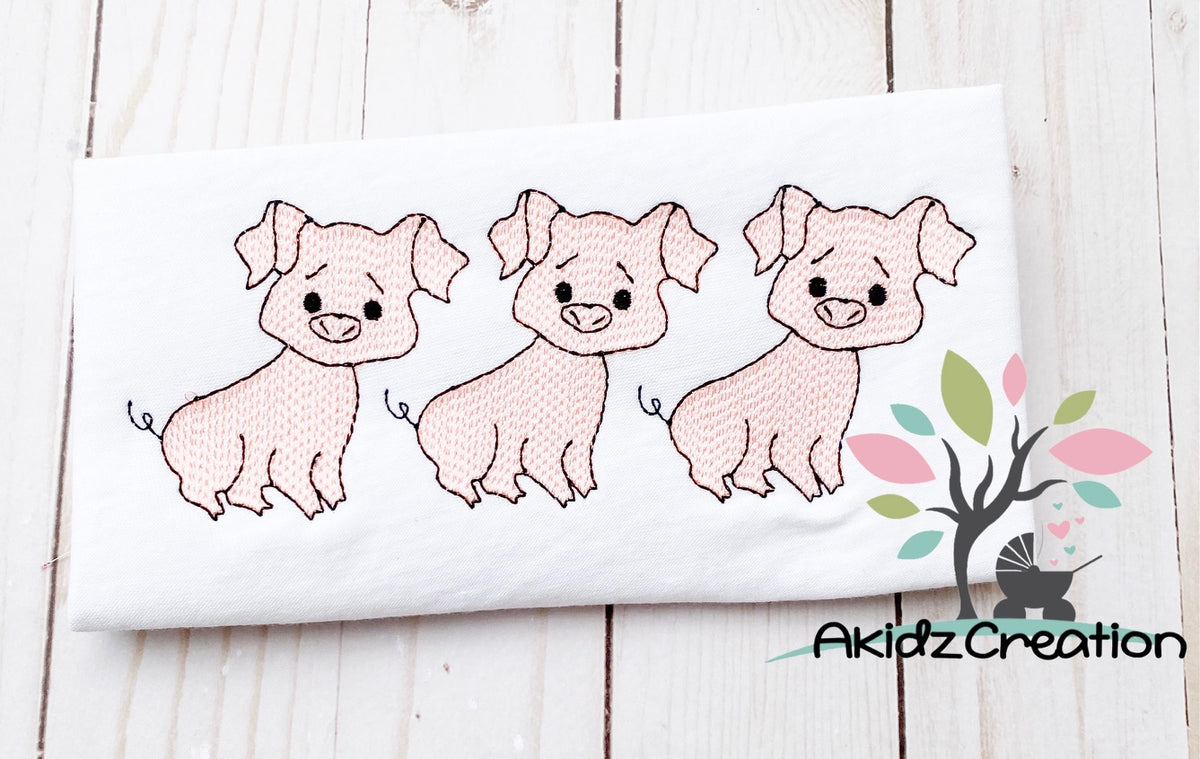 Three little pigs 2018 – AKC Embroidery and Digital Designs